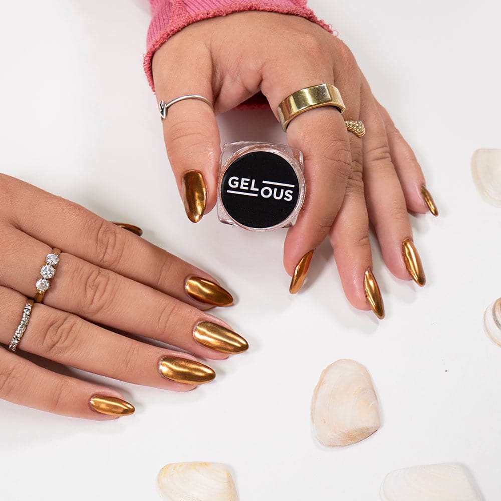 Copper Mirror Chrome Nail Powder - Gelous New Zealand